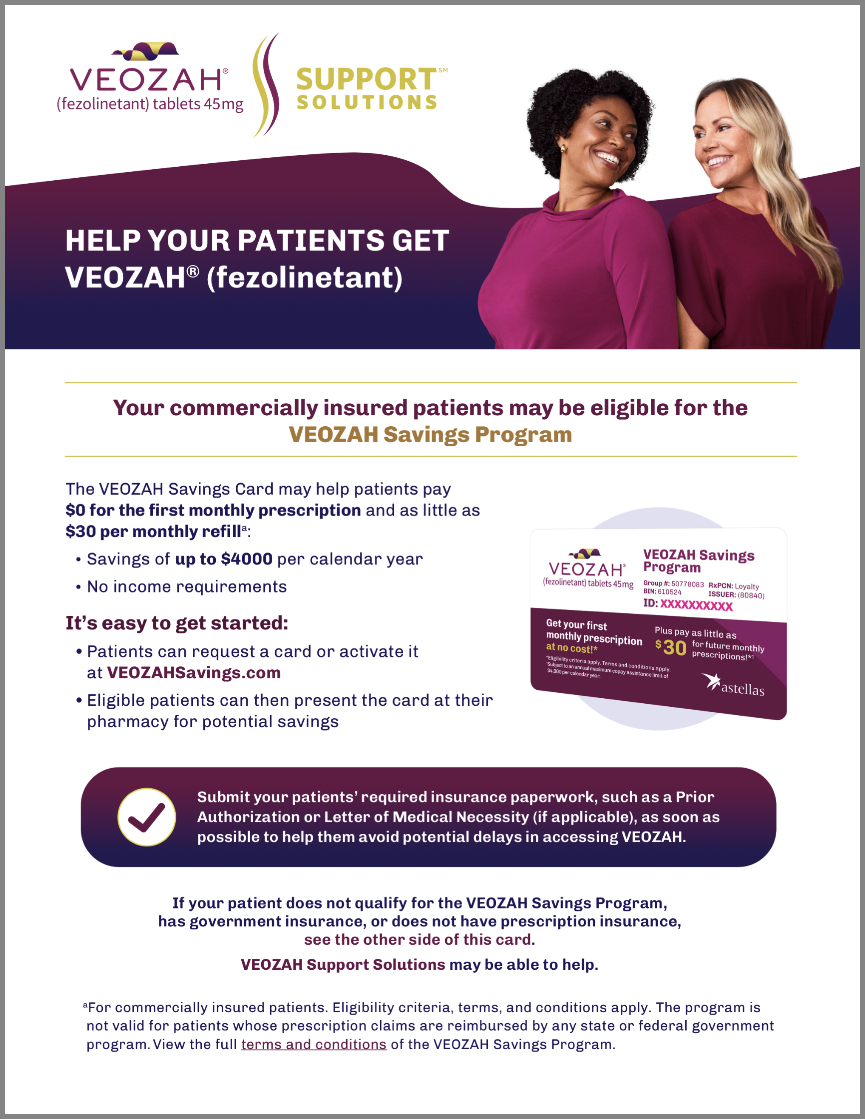 Healthcare Professionals Resources | VEOZAH® (fezolinetant)