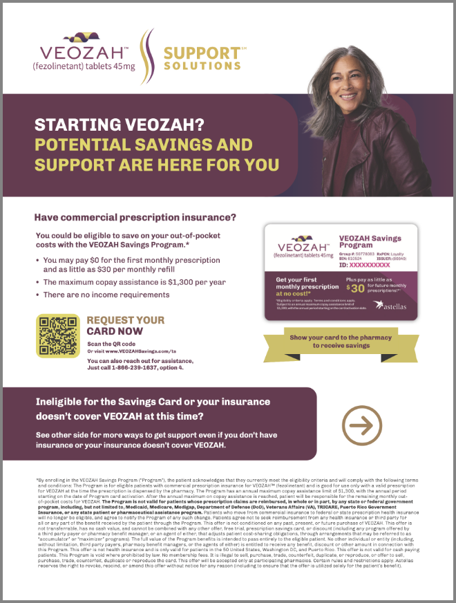 Healthcare Professionals Resources | VEOZAH® (fezolinetant)